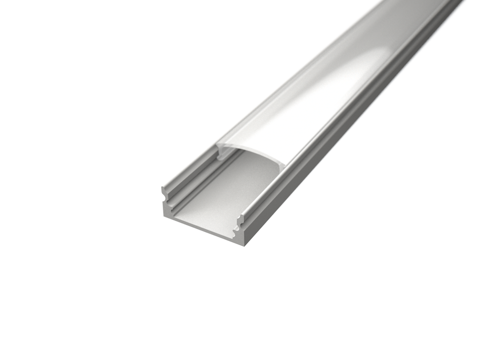 Hochwertiges Alu LED Profil in weiß eloxiert inkl. Cover weiss matt. Hochwertiges Alu LED Profil in weiß eloxiert inkl. Cover weiss matt.